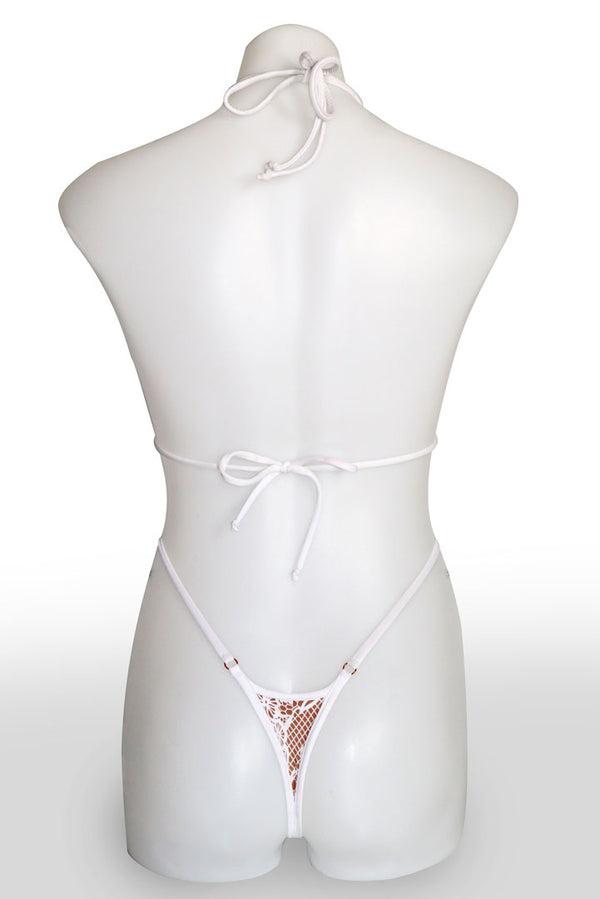 White Lace Illusion – Tiny Triangles